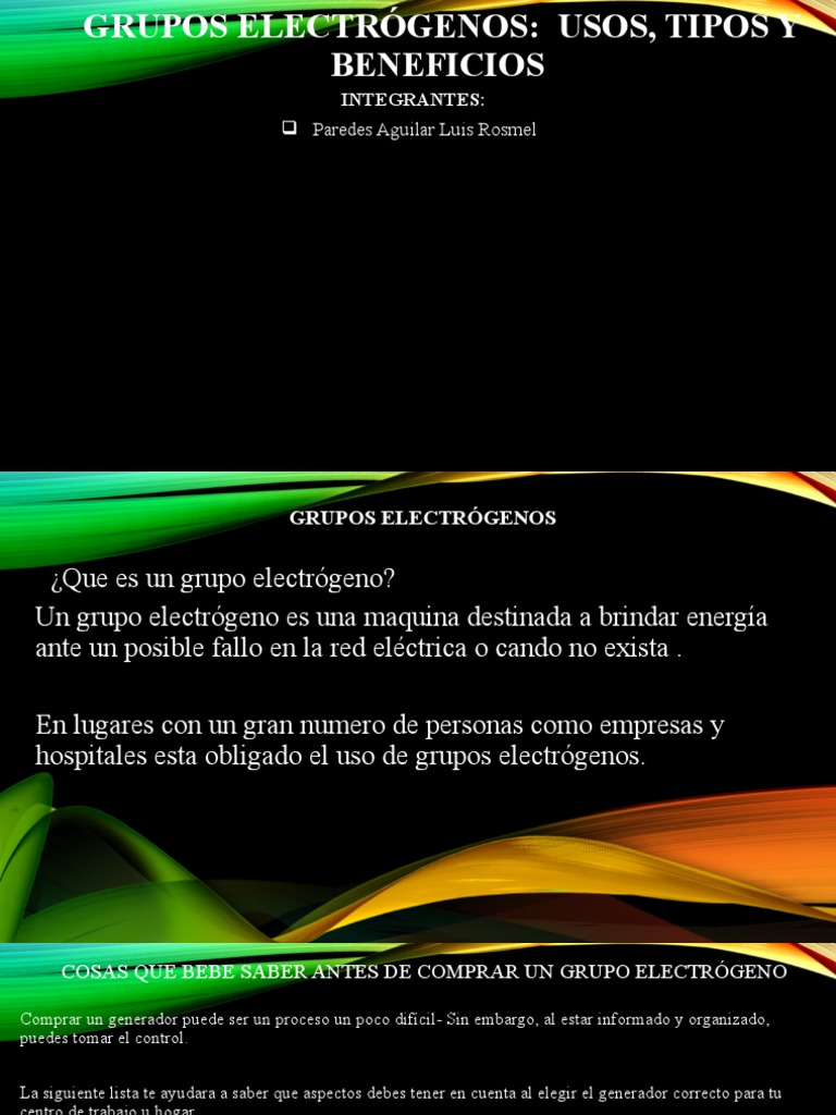 Grupos Electrógenos | PDF | Generador eléctrico | Ingenieria Eléctrica