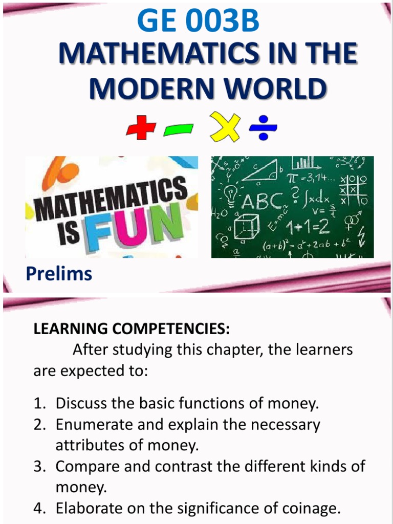 Prelims - Basic Concepts of Money | PDF | Money | Banks