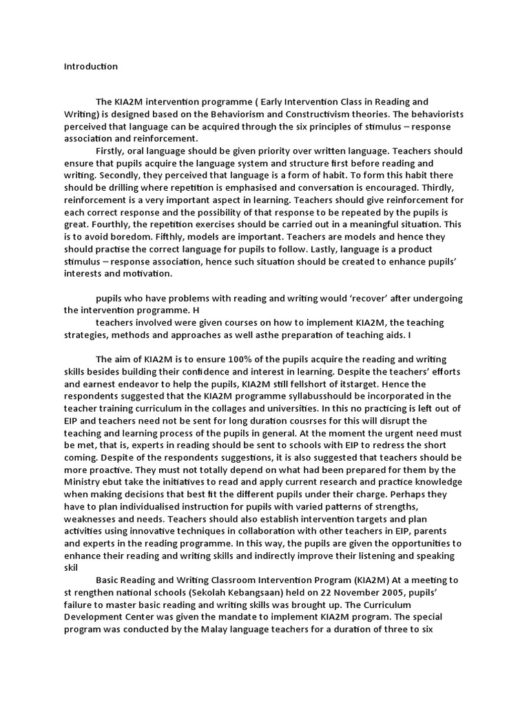 Kia 2 M | PDF | Teachers | Reinforcement