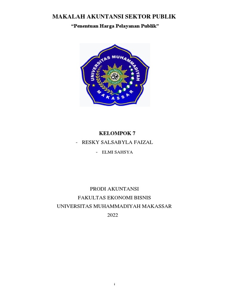 Makalah KLP 7 (Penentuan Harga Pelayanan Publik) | PDF | Bisnis