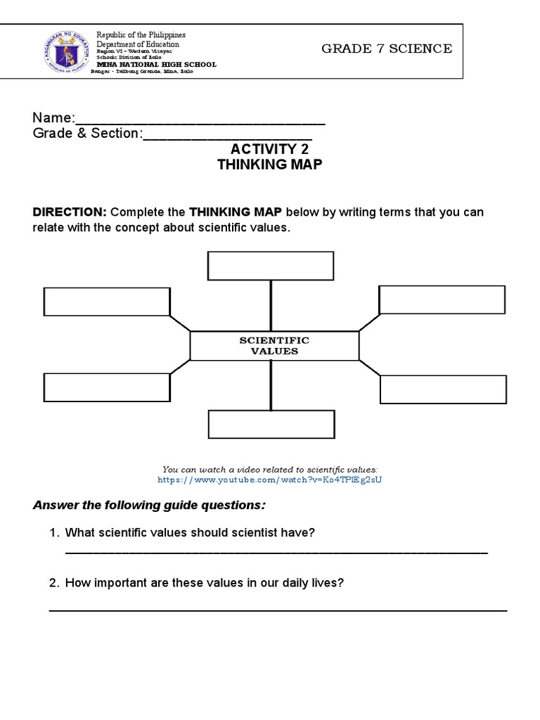 Grade 7 Science: Scientific Values Activity | PDF | Experiment | Science
