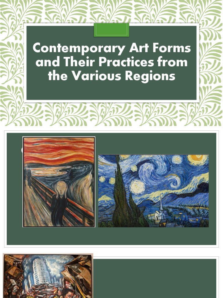 Contemporary Art Forms Overview | PDF | The Arts | Aesthetics