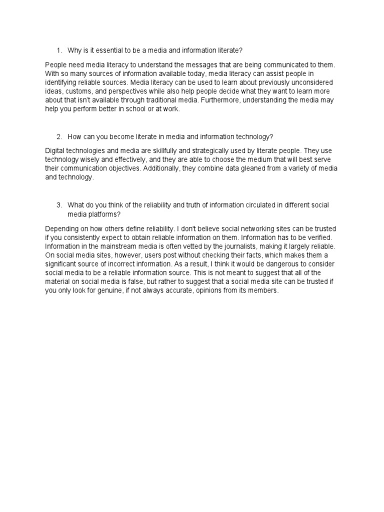 MIL Activity 2 | PDF