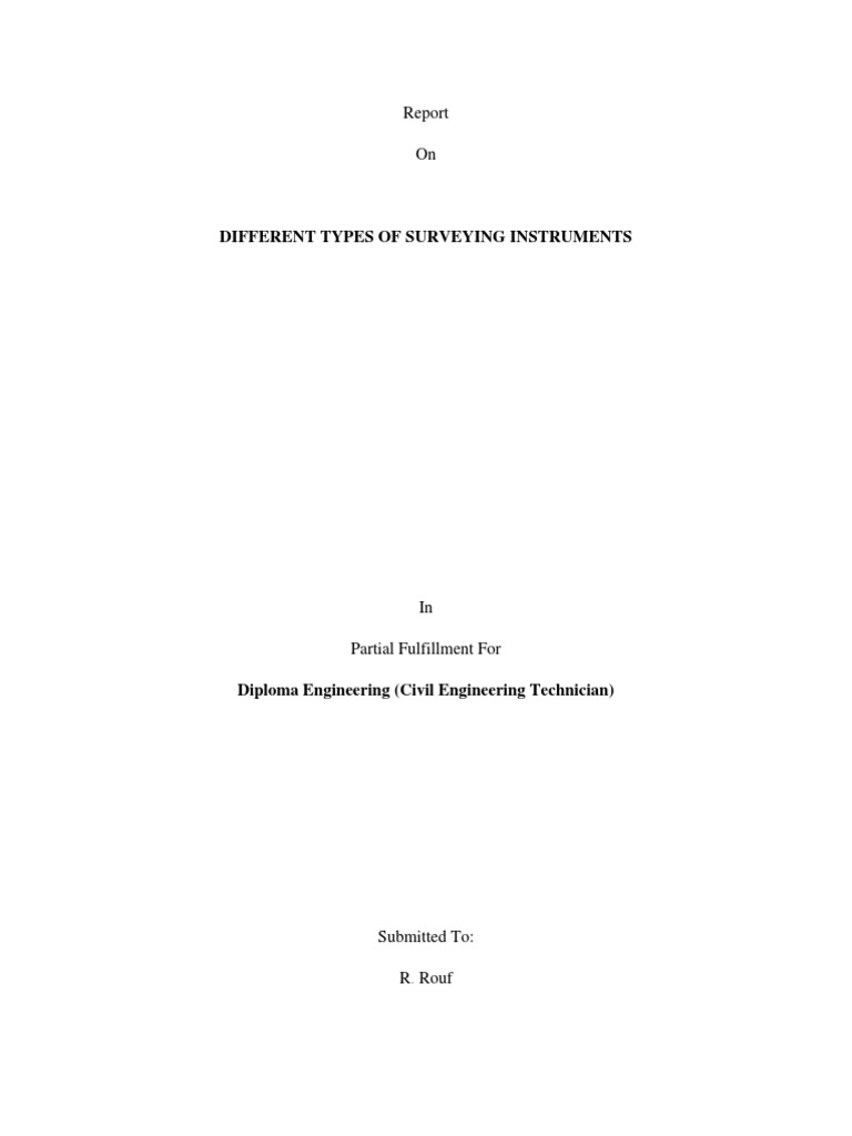 Types of Surveying Instruments Explained | PDF