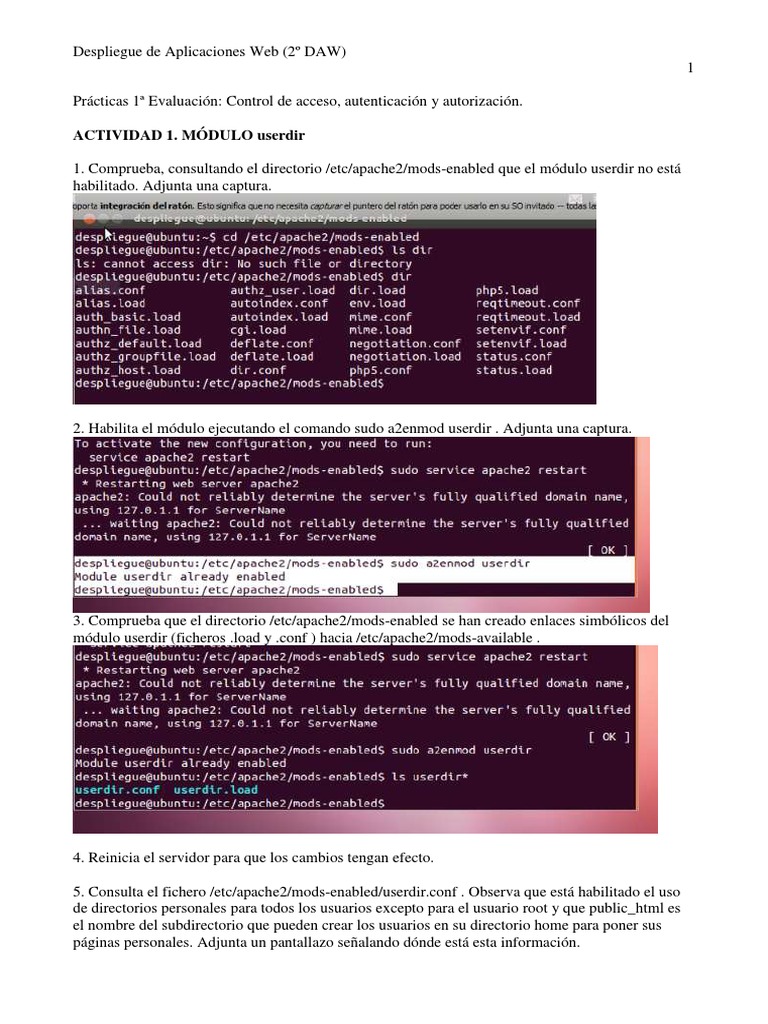 Despliegue de Aplicaciones Web 2 Daw 1 | PDF | Autenticación | Archivo de computadora