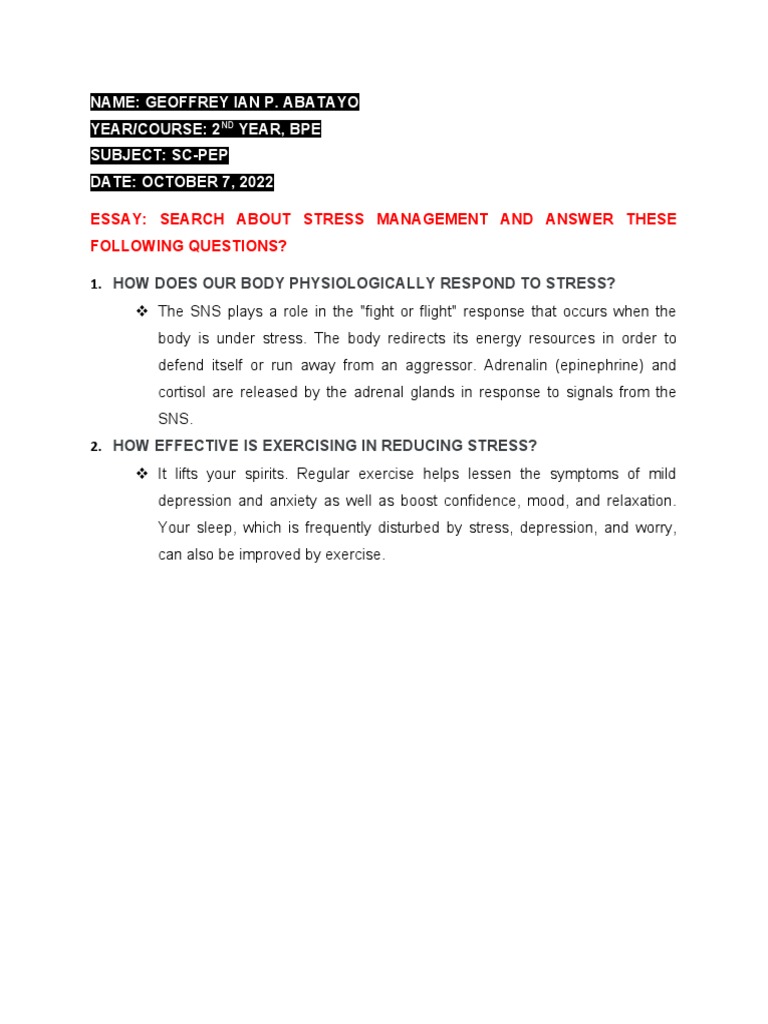 Abatayo SC Pep Activity 2 | PDF