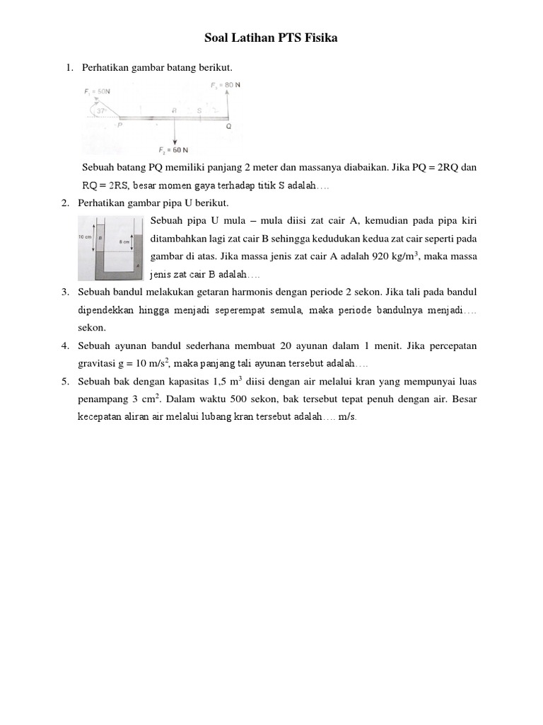 Soal Lat. PTS Fisika | PDF