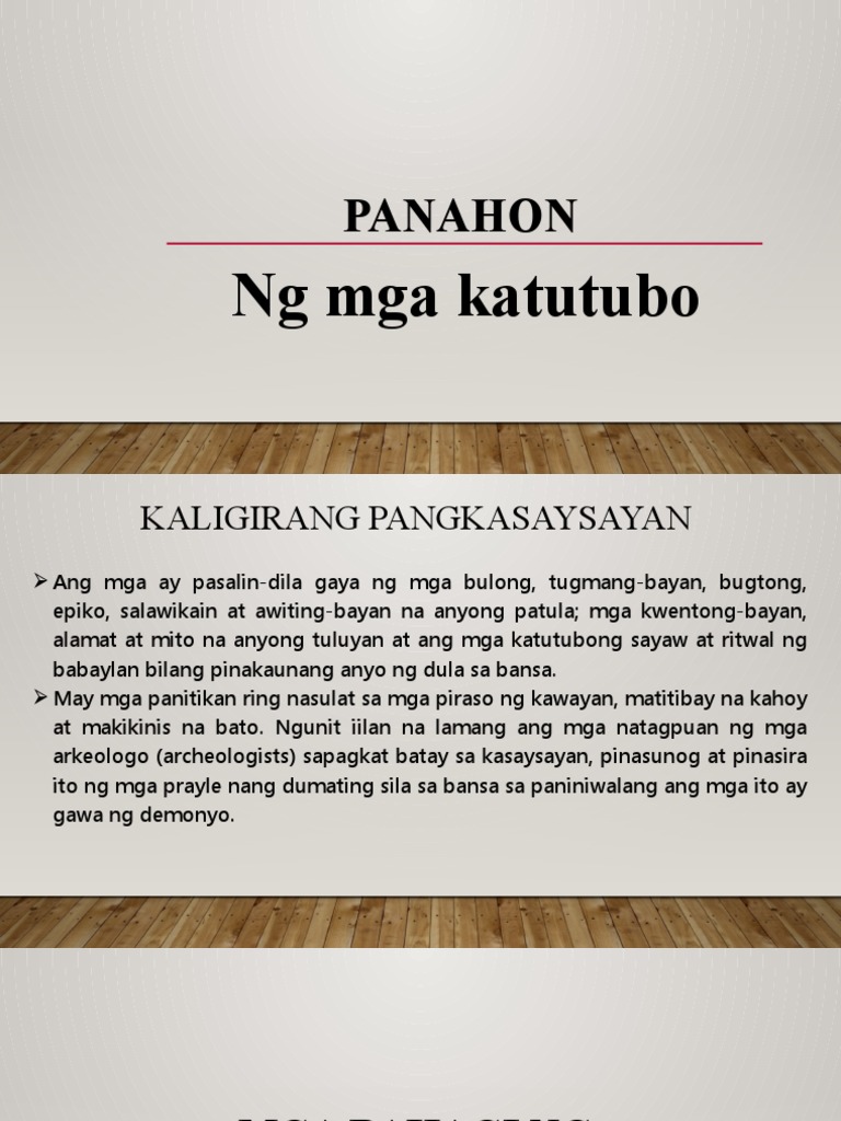 Panitikan - Panahon NG Mga Katutubo | PDF