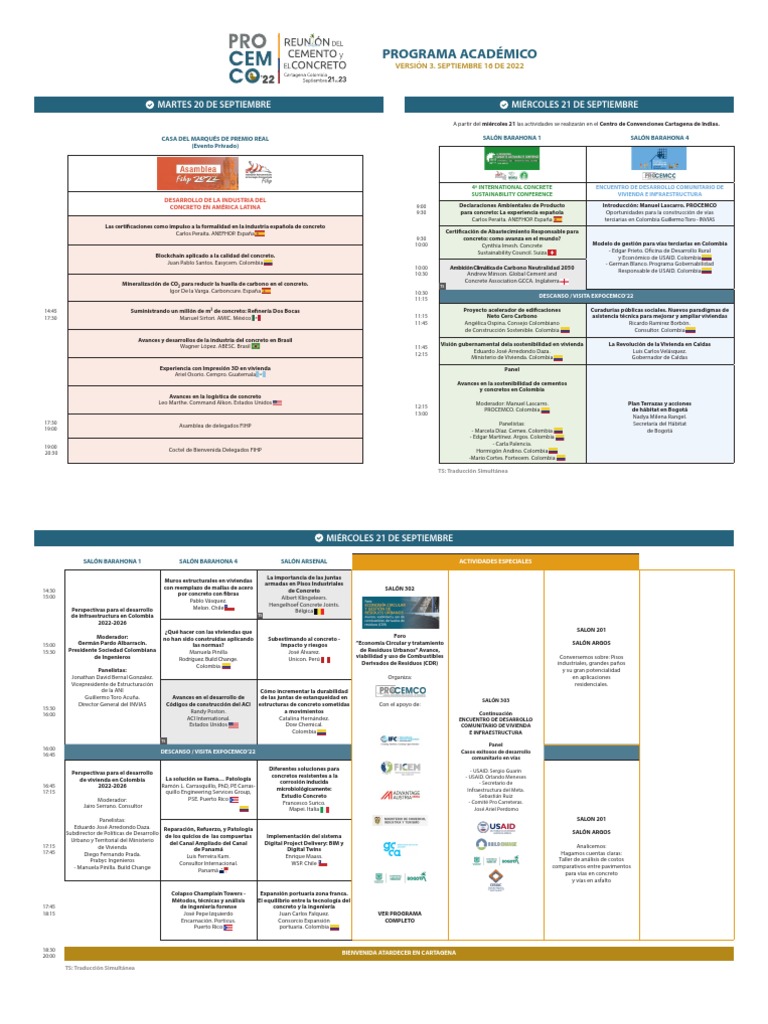 Programa Academico Procemco22 | PDF | Colombia | Hormigón