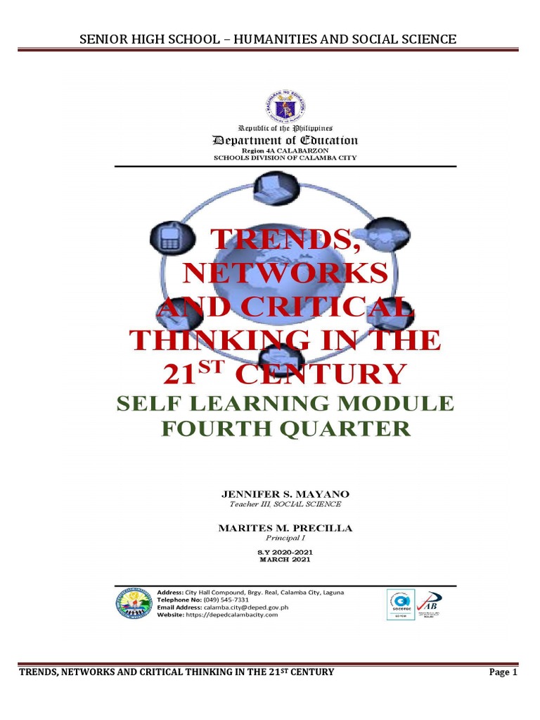 4th QUARTER MODULE - TNCT Week 1-4 (For Printing) | PDF | Separation Of ...