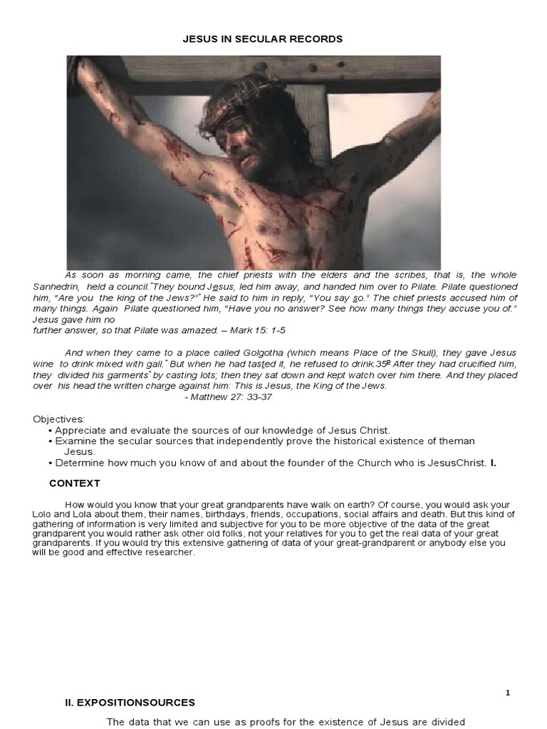 Jesus in Secular Records | PDF | Jesus | Crucifixion Of Jesus