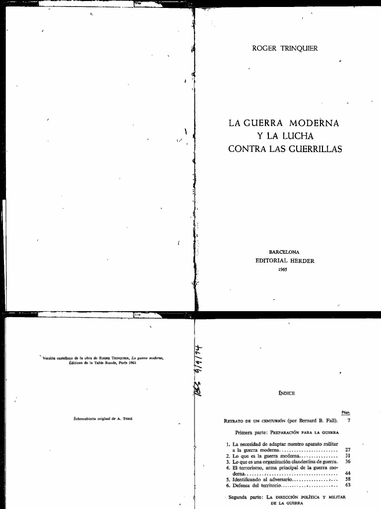 1965 - Trinquier, La Guerra Moderna | PDF