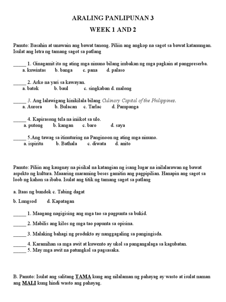 Grade 4 - Activity Week 1and2 | PDF
