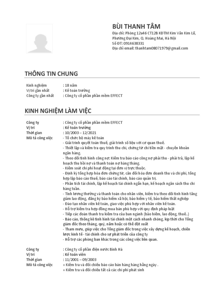17 Mau CV Cho Ke Toan Truong | PDF