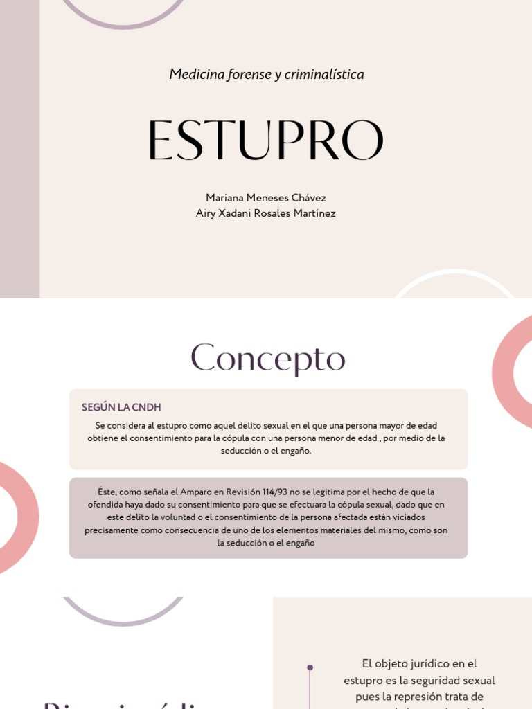 Delito de Estupro: Definición y Regulación | PDF