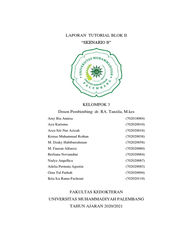 Laporan Tutorial Sken B Blok 2 Kelompok 3 | PDF