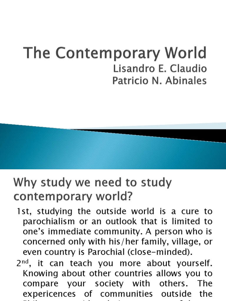 The Contemporary World | PDF | Immigration | Money