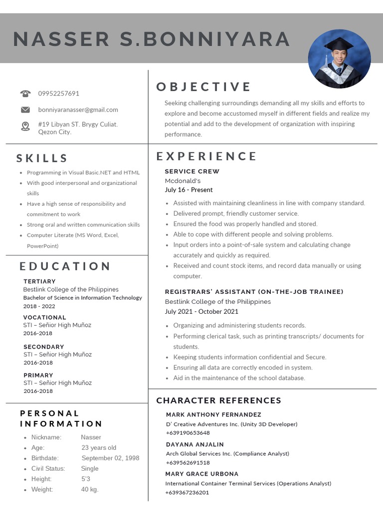 CV Nasser | PDF | Information | Computing