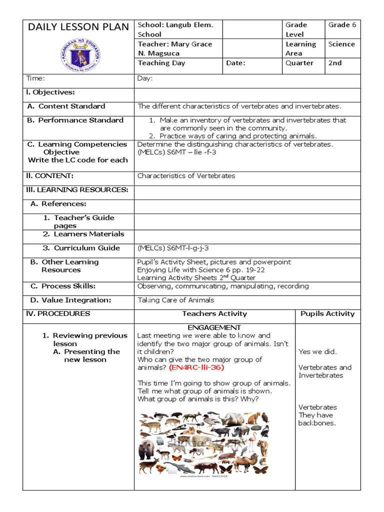 Lesson Plan On Amphibians And Reptiles