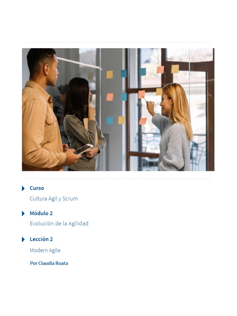 Mod 2 Lección 2 Modern Agile | PDF | Desarrollo Ágil de Software | Software