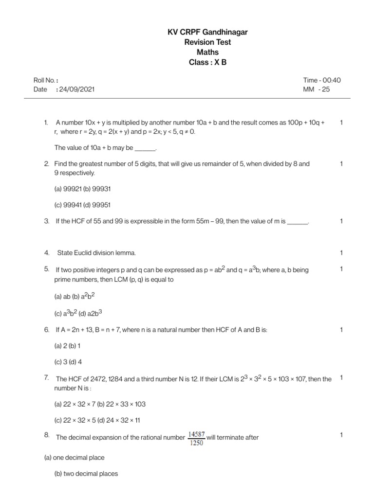 X QP Real Number | PDF