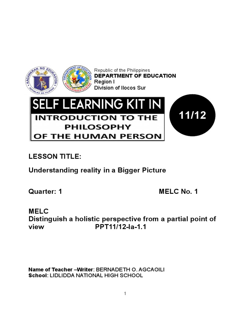 INTRO TO PHILO Q1 MELC 1 | PDF | Wisdom | Knowledge