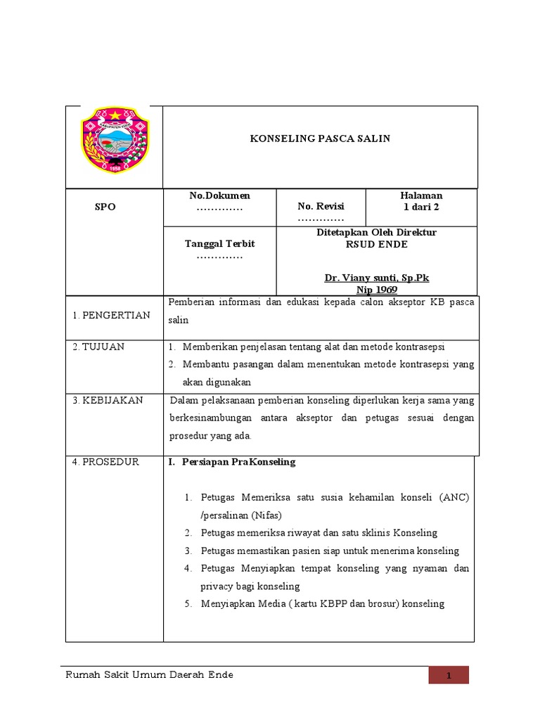 Konseling Pasca Salin | PDF