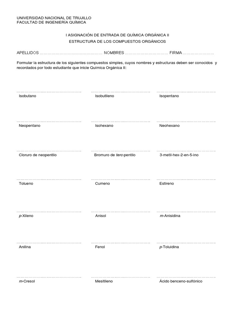 01 I y II Asig de Entrada - Nombres Comunes | PDF