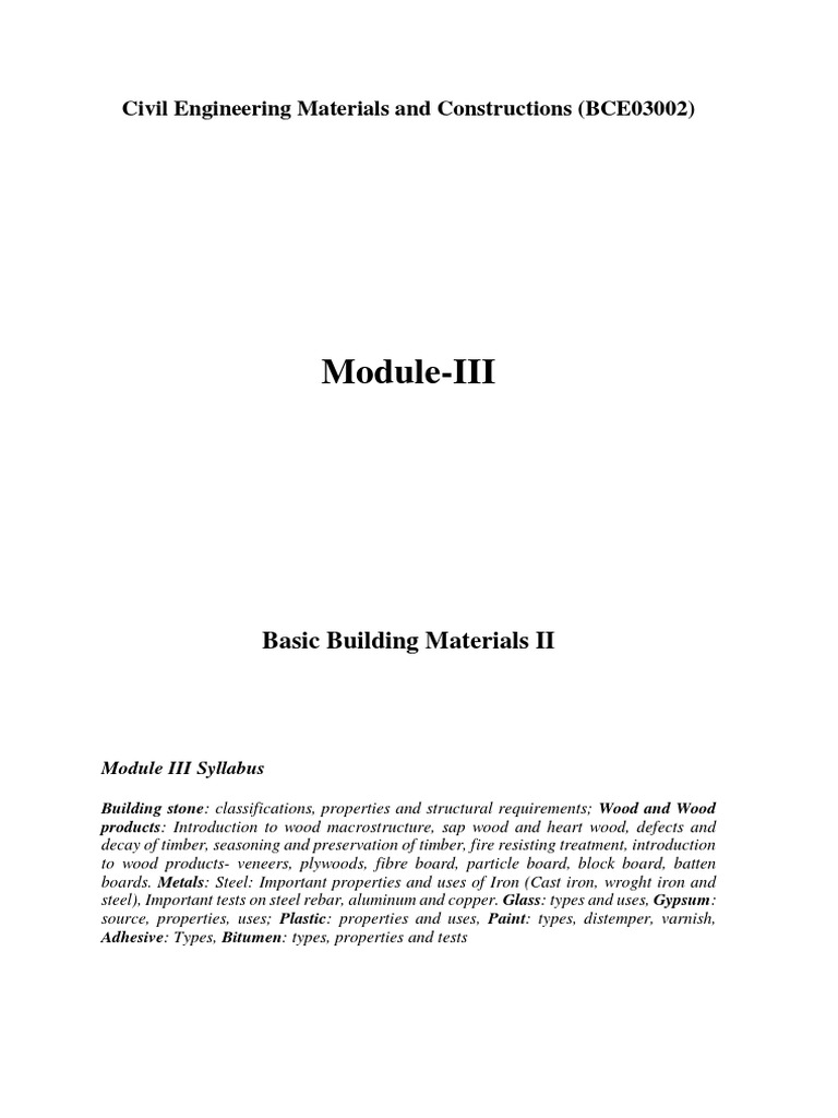 CEMC Module 3 | PDF | Wood | Rock (Geology)