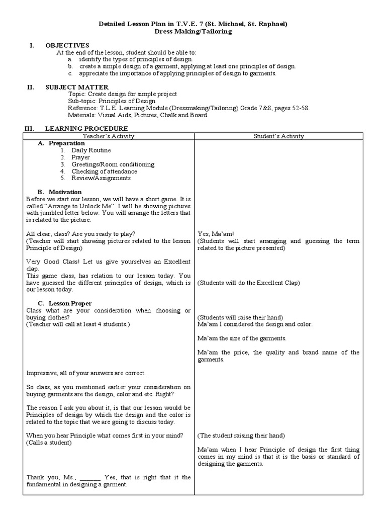 DLP Grade 7 Principles of Design | PDF