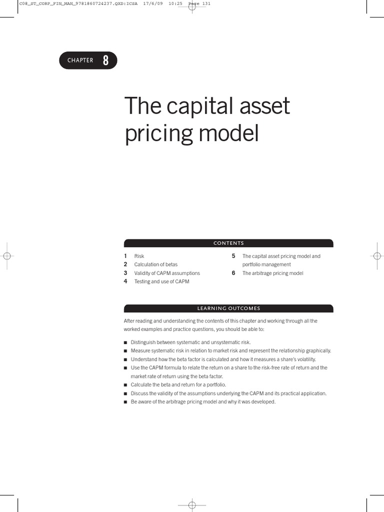 CAPM | PDF | Capital Asset Pricing Model | Beta (Finance)