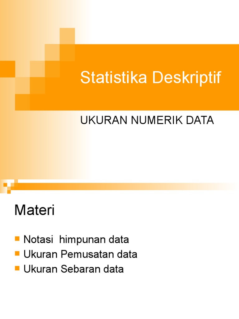 Ukuran Numerik Data Tunggal | PDF