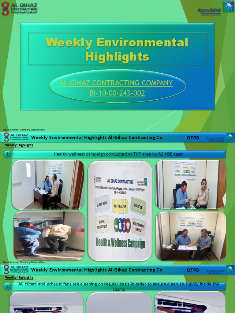 38#weekly Environmental Highlights BI 243 Al-Gihaz - 21-09-2022 | PDF ...