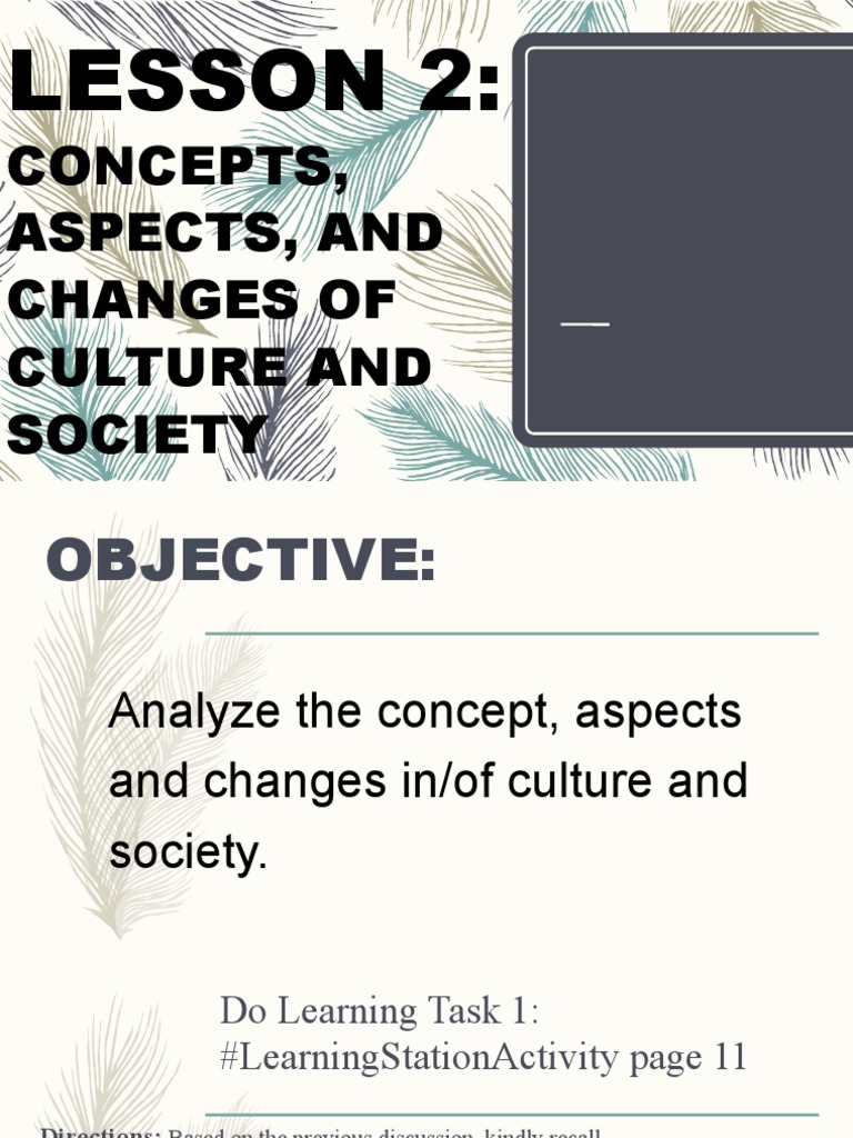 UCSP - Week 2 (Characteristics of Culture) | PDF | Learning | Socialization