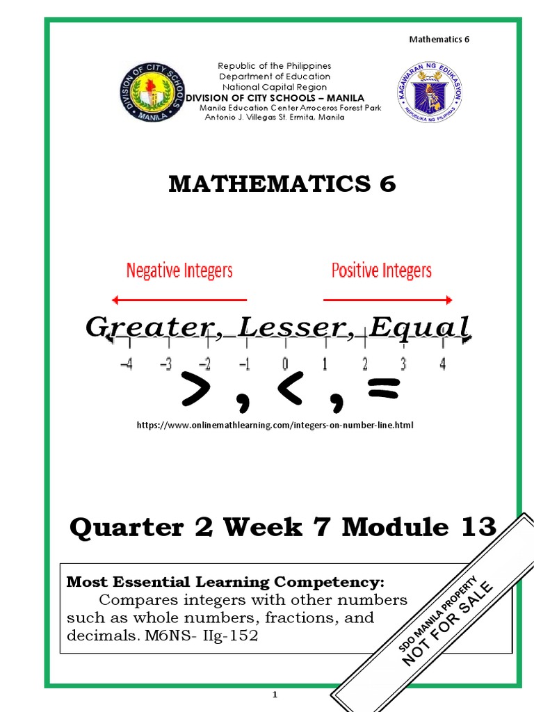 MATH-6 Q2 Mod13 | Download Free PDF | Numbers | Encodings