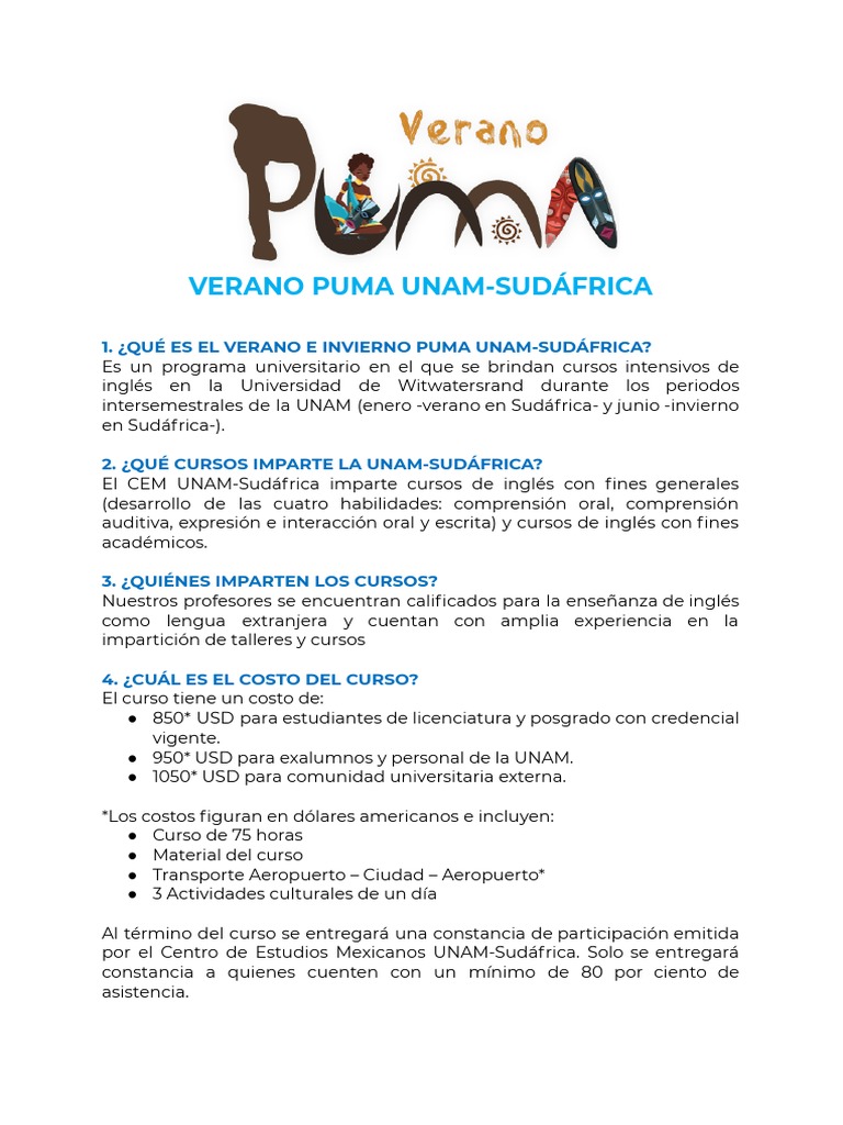 FACs Verano PUMA 2022 | PDF