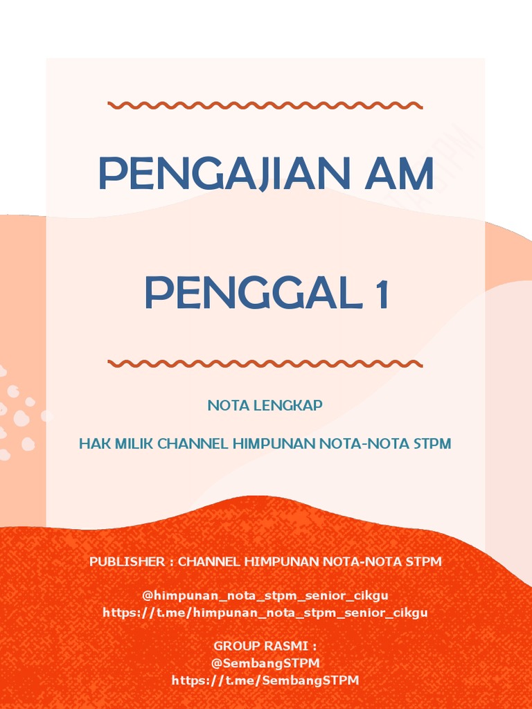Nota Pengajian Am - Sem 1 (Pam) | PDF
