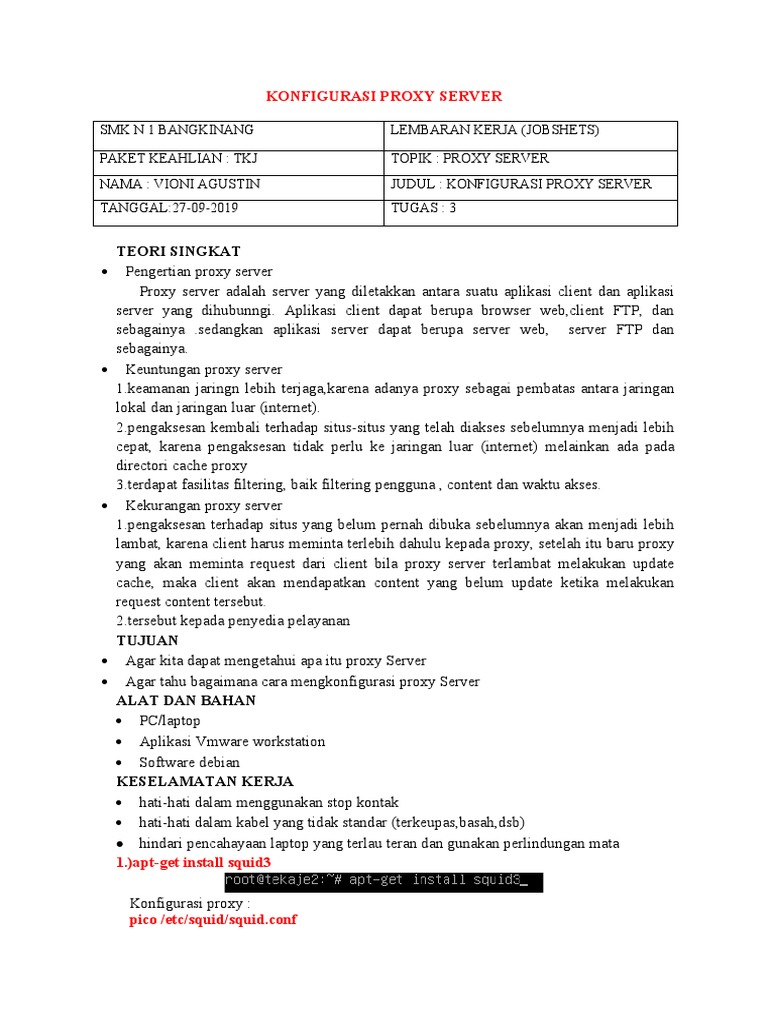 Panduan Konfigurasi Proxy Server | PDF | Komputer