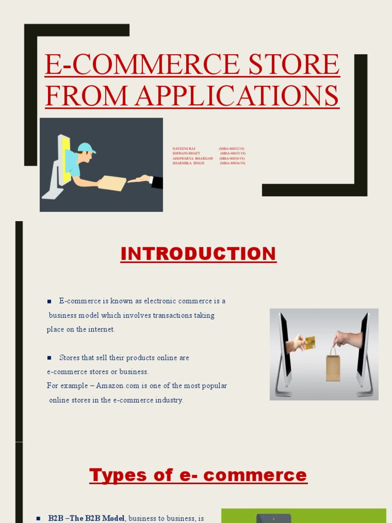 E-Commerce Store From Applications | PDF