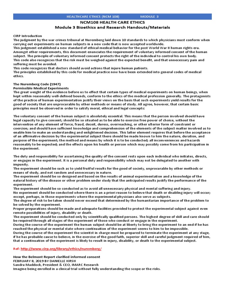 Ethics Module 3 Handout Complete | PDF