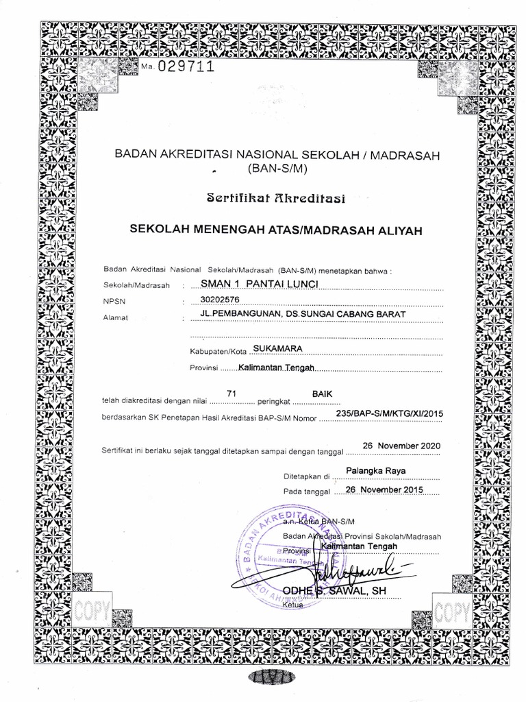 Akreditasi 2015-2020 | PDF