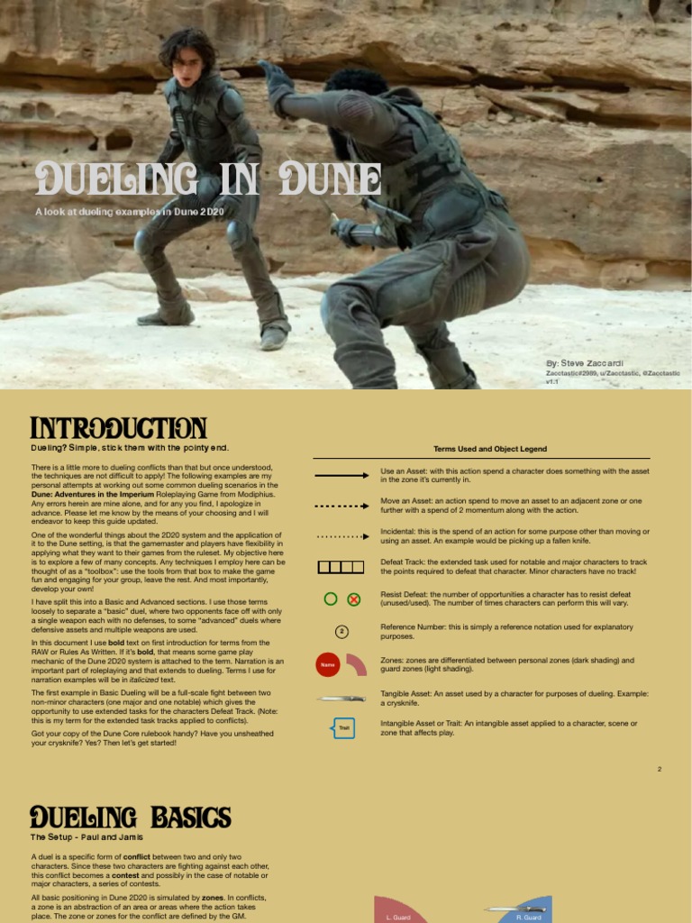 Paul vs Jamis: Dueling Techniques in Dune | PDF