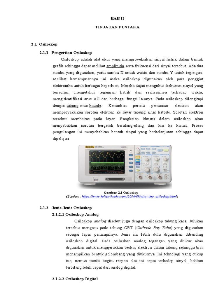 Osiloskop: Jenis, Fungsi, dan Cara Kerja | PDF | Sains & Matematika ...