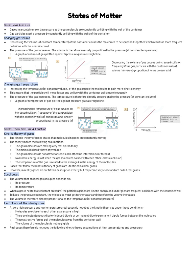States of Matter Chemistry | PDF | Gases | Ionic Bonding