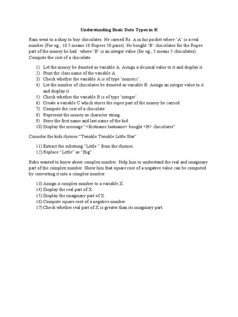Ex1-Basic Data Types | PDF