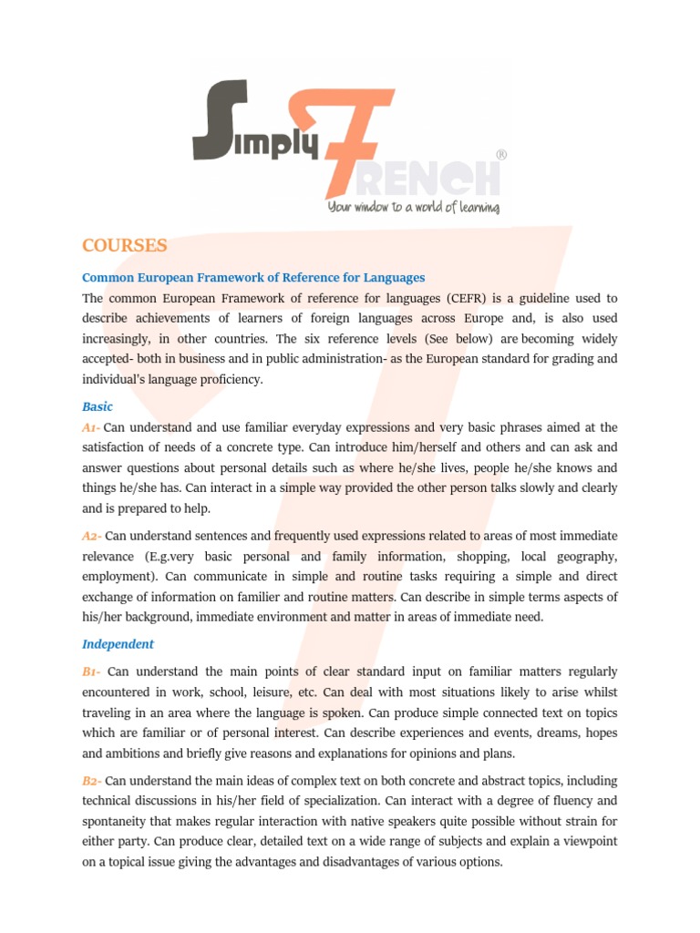 Simply FRENCH Courses | PDF | Human Communication | Cognitive Science
