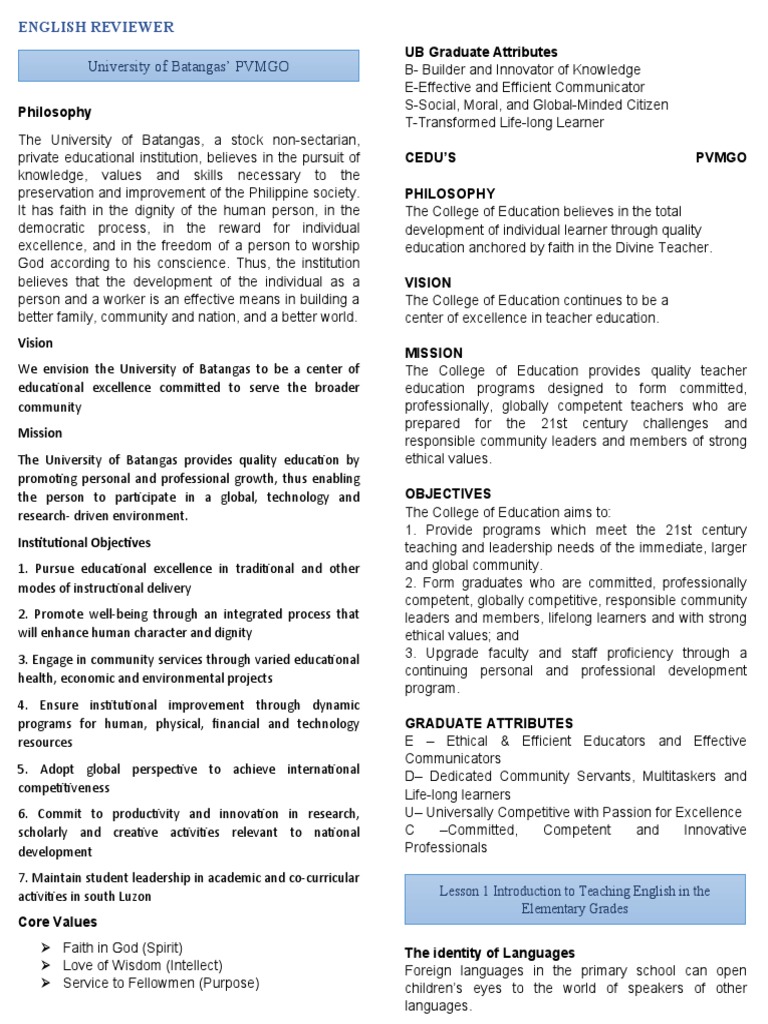 TEACHING ENGLISH IN ELEMENTARY GRADES | PDF | Learning | English Language