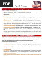 Preflight Briefing Guide for Cabin Crew | PDF | Flight Attendant | Aviation