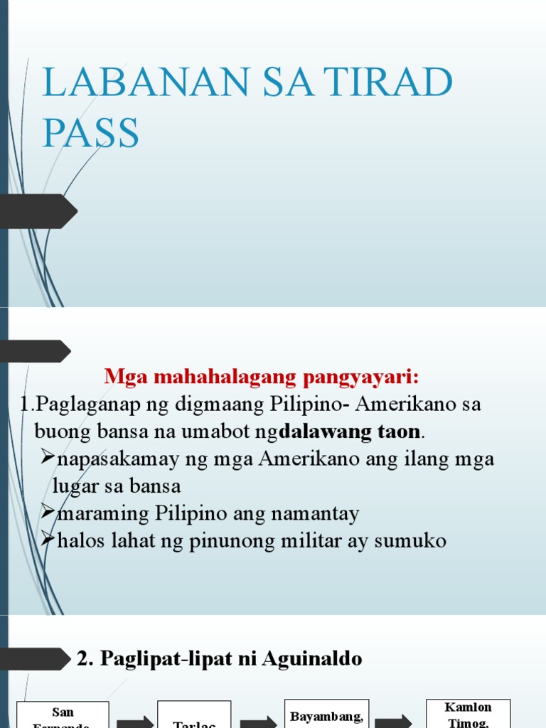 Labanan Sa Tirad Pass | PDF