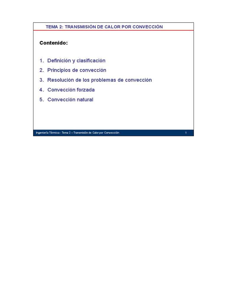 Tema 2 - Conveccion-1 | PDF | Convección | Transferencia de calor